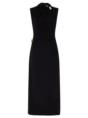 Altuzarra Betsy Embellished Stretch-jersey Midi Dress - Black