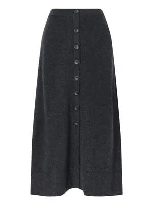 Altuzarra Callahan Cashmere Maxi Skirt - Gray
