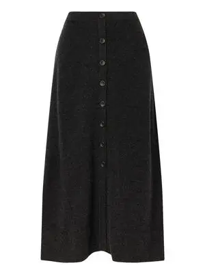 Altuzarra Callahan Cashmere Maxi Skirt - Gray