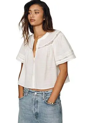 PAIGE PAIGE Pasadena Blouse With Lace Inserts