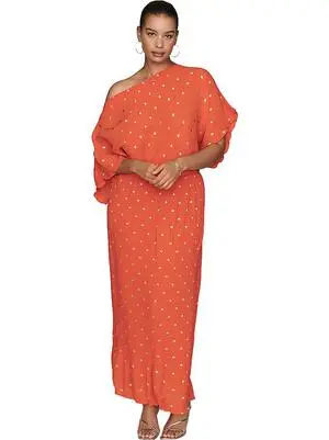 NEVER FULLY DRESSED Tilly Off-shoulder Maxi Dress - Red