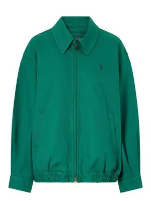 Polo Ralph Lauren Embroidered Cotton Twill Jacket - Green