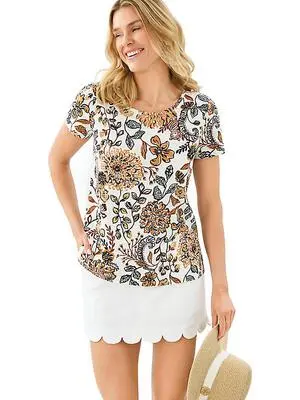 Lilly Pulitzer® LILLY PULITZER® Etta Scoop Neck Top Coconut
