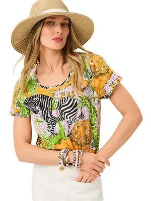 Lilly Pulitzer® LILLY PULITZER® Etta Scoop Neck Top Multicolor