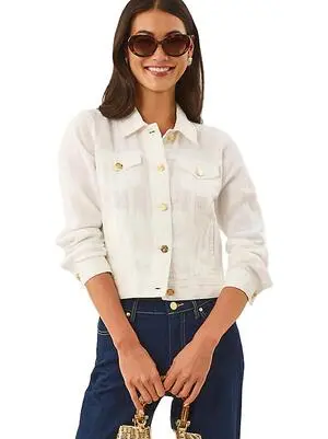Lilly Pulitzer® Seaspray Linen Jacket - White