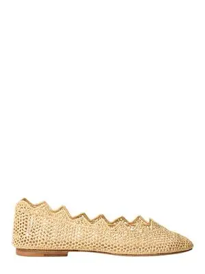 ODISSI Harper Rafia Ballet Flats - Raffia