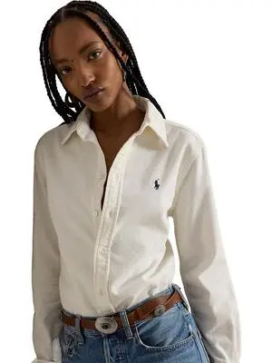 Ralph Lauren Classic Fit Cotton Corduroy Shirt With Embroidered Pony - Warm White