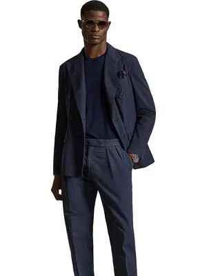 RALPH LAUREN Ralph Lauren Pleated Cotton Poplin Suit Trousers