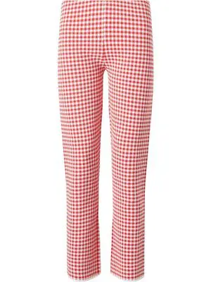 Posse POSSE Micah Checked Jersey Capri Pants Red