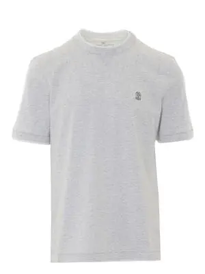BRUNELLO CUCINELLI Brunello Cucinelli Men Faux Layering And Logo T-Shirt