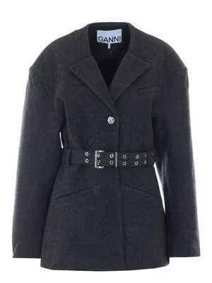 GANNI Ganni Women Wool Peacoat