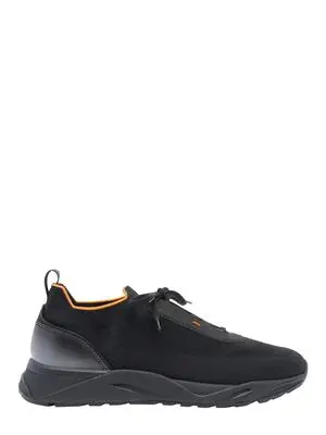 SANTONI Santoni Fabric Lace-Up Sneakers With Contrast Piping