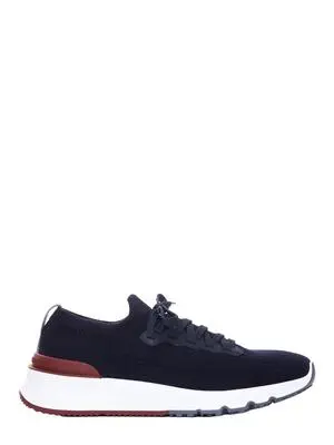 Brunello Cucinelli Knit Runner Sneakers - Blue