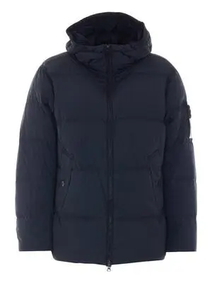 Stone Island Garment Dyed Crinkle Reps Down Jacket - Blue