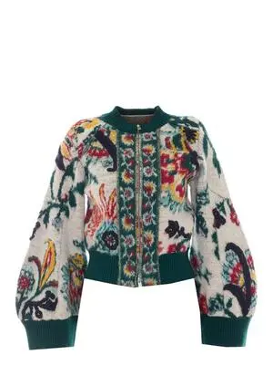 SACAI SACAI Floral Jacquard Knit Blouson