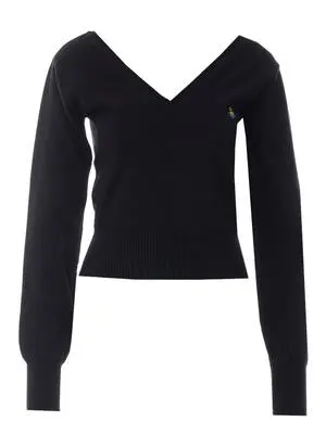 VIVIENNE WESTWOOD Beatrice V-neck Sweater - Black