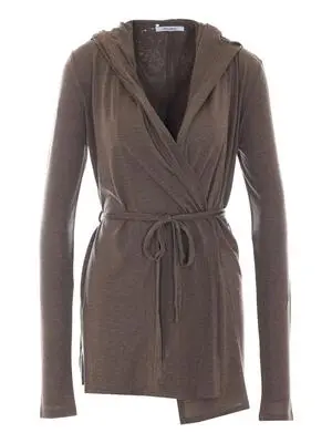 Max Mara Long-sleeve Hooded Cardigan - Brown