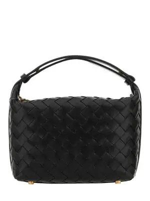Bottega Veneta Nappa Leather Mini Wallace Handbag - Black