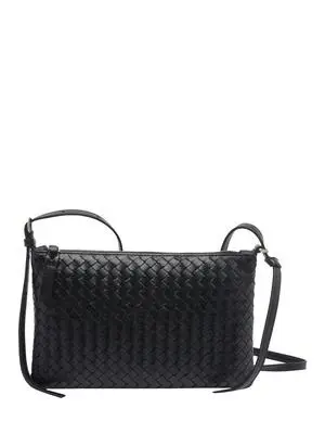 Bottega Veneta Medium Piccolo Intrecciato Pouch - Black
