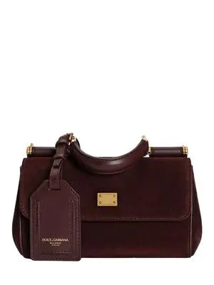 Dolce & Gabbana My Sicily Mini Handbag In Split Leather - Red