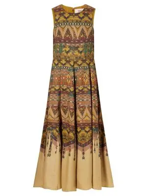 EMPORIO SIRENUSE Clodette Desert Printed Maxi Dress - Brown