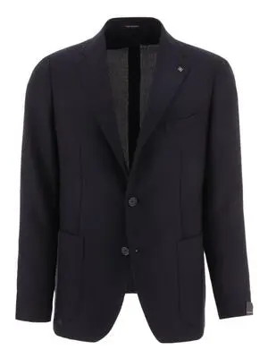 Tagliatore Notched-lapels Single-breasted Blazer - Black