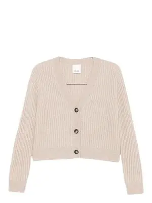 ALLUDE Allude Long Sleeve Ribbed Cardigan