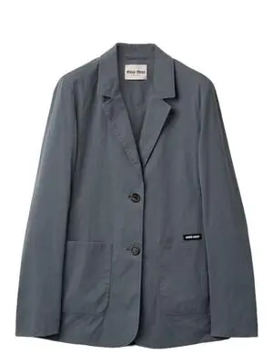 Miu Miu Washed Stretch Poplin Jacket - Multicolor