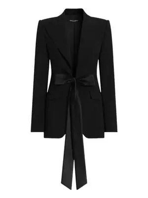 Dolce & Gabbana Lapel Long-sleeved Suit Jacket - Black