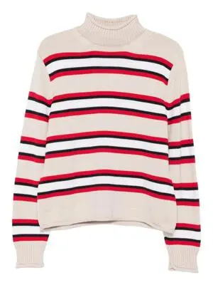 SEMICOUTURE Semicouture Striped High Neck Sweater