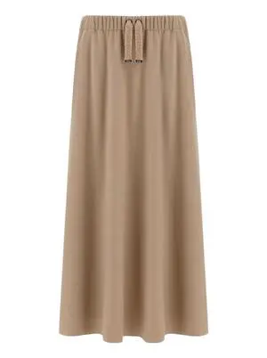 Herno Skirt In Cashmere-feel Flannel - Chantilly