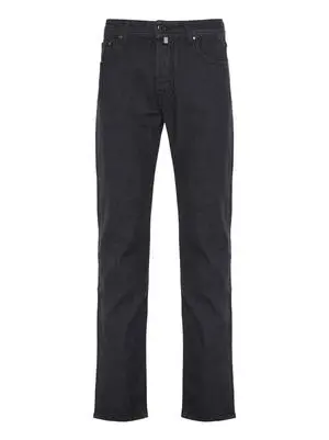 Jacob Cohen Bard Logo Patch Jeans - Black