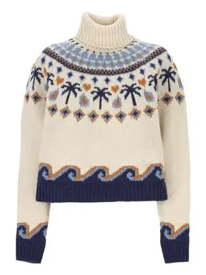 Alanui Sweet Winter" Jacquard Turtleneck Sweater - No