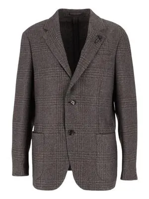LARDINI Single Breasted Tailored Blazer - Brown