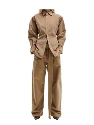 DARKPARK DARKPARK Dalila Belted Corduroy Wide-Leg Trousers