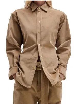 DARKPARK Anne Corduroy Tailored Shirt - Beige
