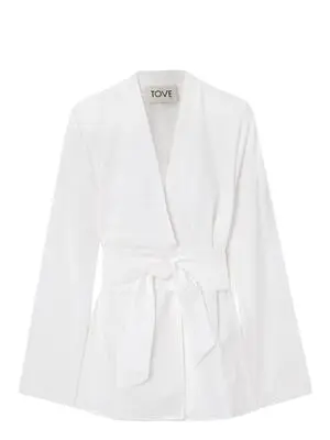 TOVE Tove Belted Cotton Ripstop Shirt