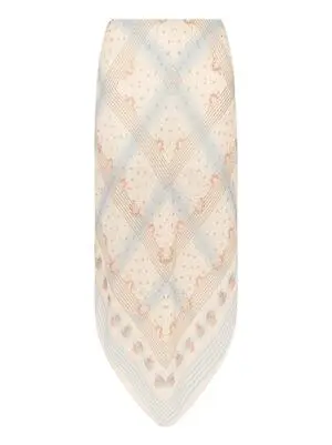 Anna Sui Printed Chiffon Midi Skirt - No