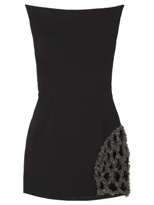 Maticevski Reveal Embellished Stretch-crepe Mini Dress - Black