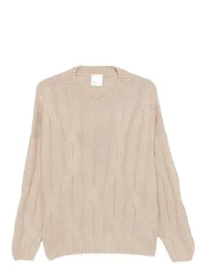 ALLUDE Allude Long-Sleeved Crew Neck Sweater