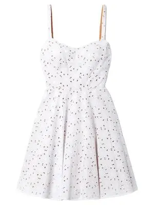 Michael Kors Cotton-blend Mini Dress - White