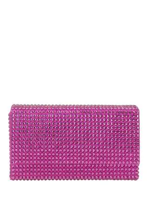 AMINA MUADDI Crystal Decorated Satin Handbag