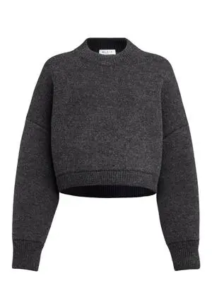 ALAÏA Alaia Crew Neck Ribbed Knit Sweater
