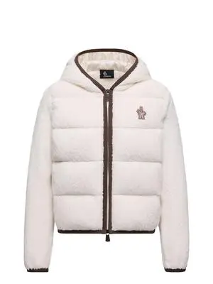 Moncler Zip-up Padded Hoodie - White