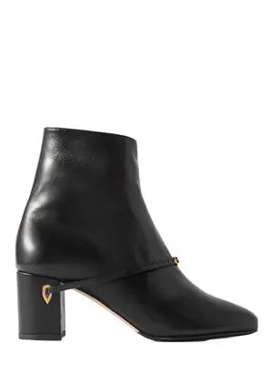 Jennifer Chamandi Leather Ankle Boots - Black