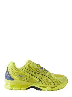 Asics Mesh Sneakers With Metallic Accents - Green