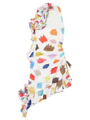 HALPERN Colorful Printed Dress