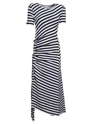 Rabanne Striped Wool Jersey Midi Dress - No