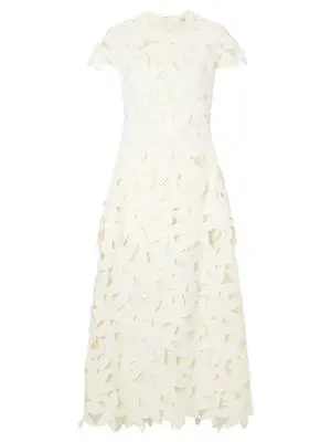 Simkhai Laser-cut Midi Dress - White