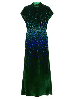 Saloni Velvet Dress - Black